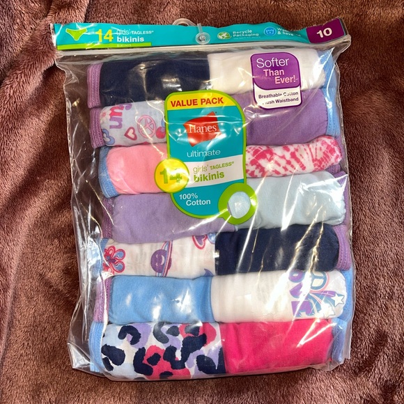 Hanes | Accessories | Hanes Girls Tagless Bikini Underwear Colorful ...